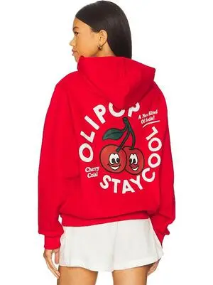 STAY COOL X Olipop Cherry Cola Fleece Hoodie - Red
