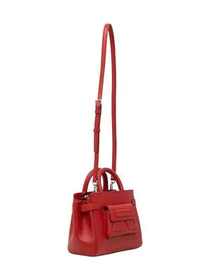 Karl Lagerfeld Handbag With Detachable Shoulder Strap - Red