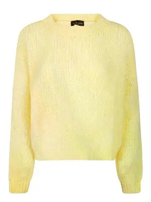 ROBERTO COLLINA Crew-neck Alpaca Blend Sweater - Yellow