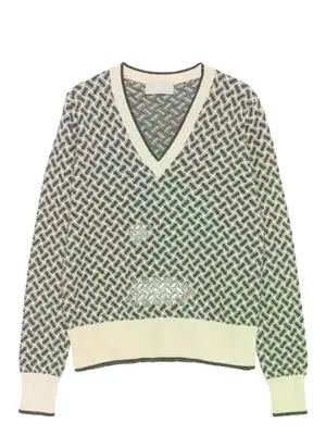 DRUMOHR V-neck Cashmere Sweater - Neutrals