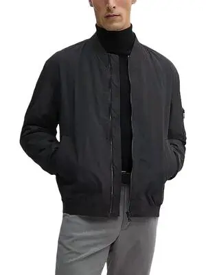 BOSS Zip-front Bomber Jacket - Black