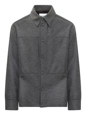 JIL SANDER Wool Jacket With Buttons - Grey