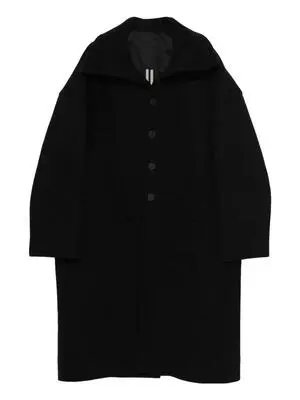 Rick Owens Button-fastening Long-sleeve Coat - Black