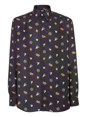 Fendi Graphic-print Shirt - Blue