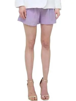 SILVIAN HEACH Pleated Welt-pocket Shorts - Purple