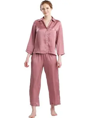 Natori Ashley Icon Notch Pajama Set - Pink