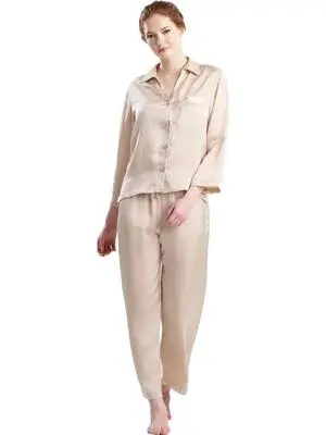 Natori Ashley Icon Notch Pajama Set - White
