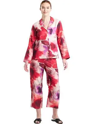 Natori Mizuki Notch Pajama Set - Red