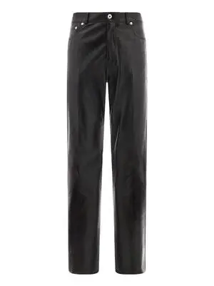 FERRAGAMO Five-pocket Nappa Trousers - Black