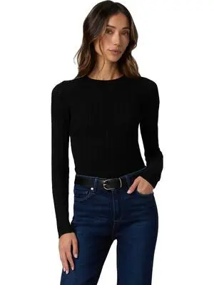 Paige Alis Long Sleeve Top - Black
