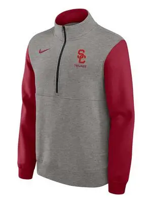 Nike Usc Club College 1/2-zip Crew - Grey