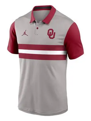 JORDAN Oklahoma Vapor Brand Dri-fit College Polo - Grey