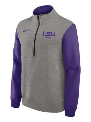 Nike Lsu Club College 1/2-zip Crew - Grey