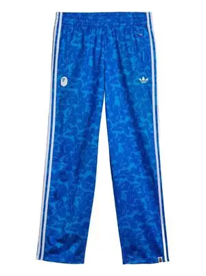 Adidas Camouflage-print Side-stripe Track Pants - Blue