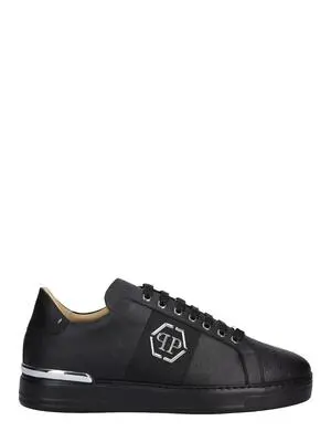 Philipp Plein Embossed-logo Lace-up Sneakers - Black