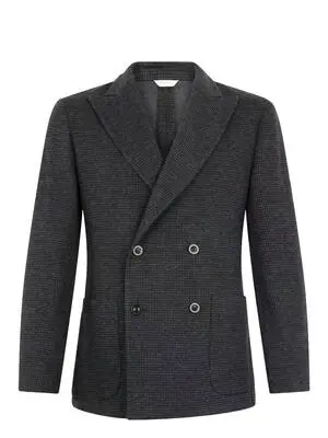 Boglioli Double-breasted Check Blazer - Grey