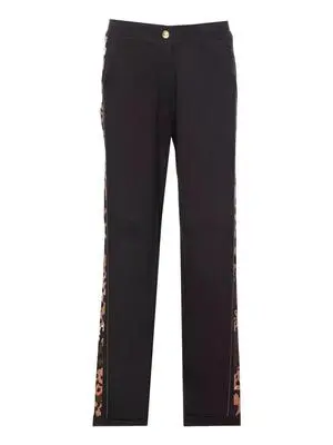 Liu Jo Leopard-print Paneled Trousers - Black