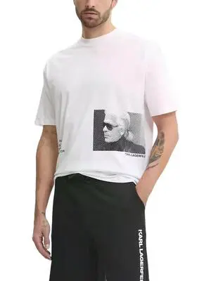 Karl Lagerfeld Portrait-print T-shirt - White