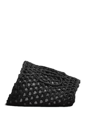 Chloé Crochet-effect Flat Sandals - Black