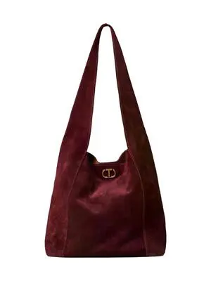 TWINSET Ventotene Suede Shoulder Bag