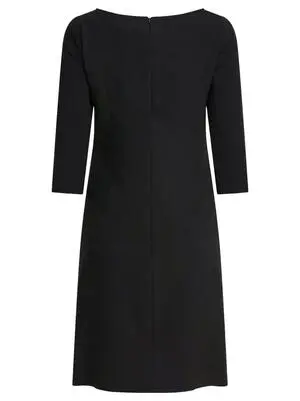 SEMPER Three-quarter Sleeve Boat-neck A-line Dress - Black
