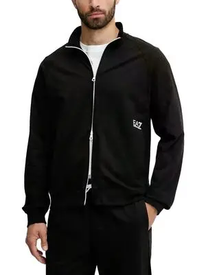 Emporio Armani Logo-detail Zip-up Sweatshirt - Black