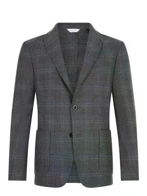 Boglioli Check-print Blazer - Grey