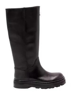Patrizia Pepe 50mm Zip-detail Knee-high Boots - Black