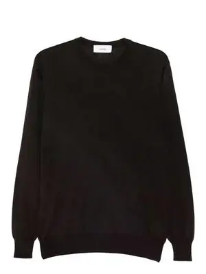 LARDINI Long-sleeve Crew-neck Sweater - Brown
