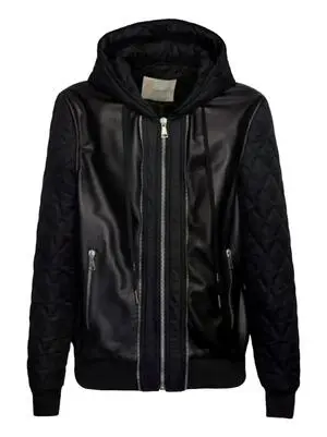 YES LONDON Quilted Hooded Jacket - Black