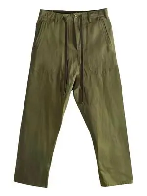 UMA WANG Perch Drawstring-waist Trousers - Green