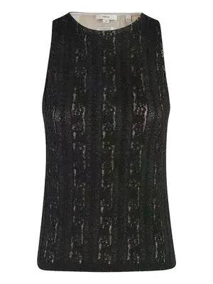 Vince Lace-pattern Vest - Black