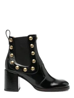 Chie Mihara 75mm Embellished Block-heel Ankle Boots - Black
