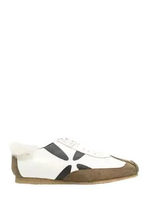STEFAN COOKE Flower Detail Leather Sneakers - White