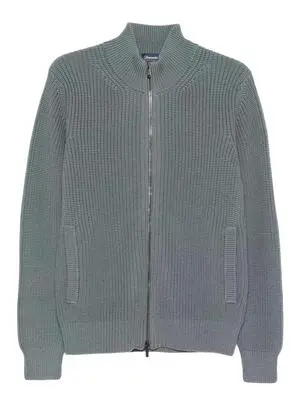 DRUMOHR Zip-Front Wool Cardigan Green