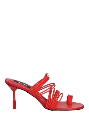 MSGM Multiple-strap Heeled Sandals - Red