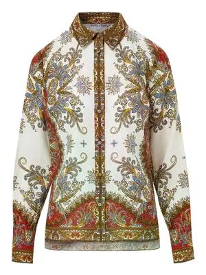 Veronica Beard Maryam Paisley-print Blouse - Neutrals
