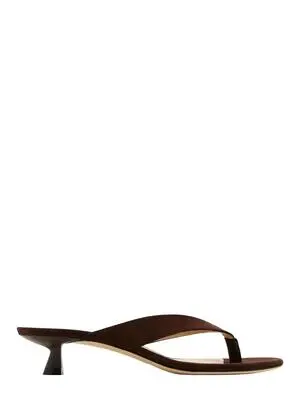STUART WEITZMAN 35mm Low-heeled Thong Sandals - Brown