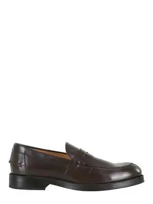 TOD'S Penny Leather Loafers Brown