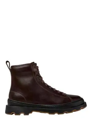 Camper Brutus Leather Combat Boots - Brown