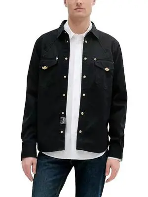 Versace Button-up Pocket Shirt Jacket - Black
