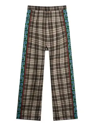 Toga Printed Wide-leg Trousers - Grey