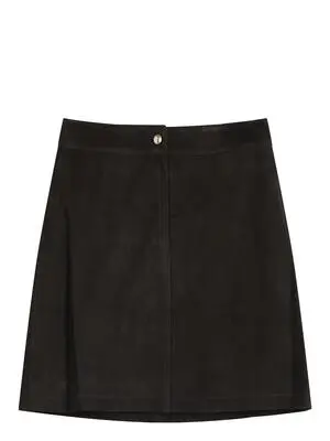 NOTHING WRITTEN Rona Suede A-Line Skirt