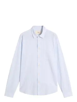 Folk Relaxed Fit Shirt - Blue Microstripe