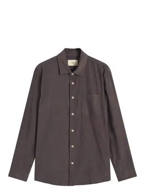 Folk Direction Babycord Shirt - Black Grape