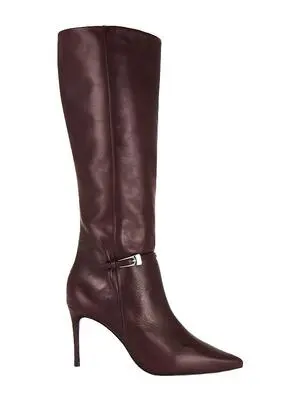 BLACK SUEDE STUDIO Elodie 100 Leather Boots - Burgundy