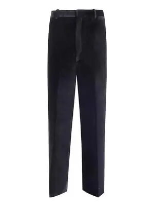 JIL SANDER Velvet Straight-leg Trousers - Black