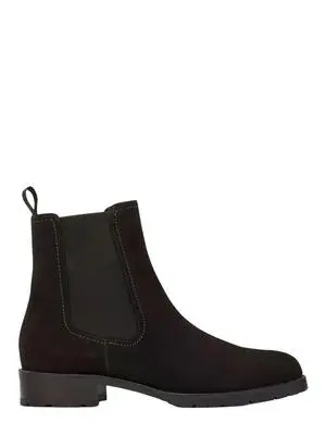 MARETTO Elastic-panel Suede Boots - Brown