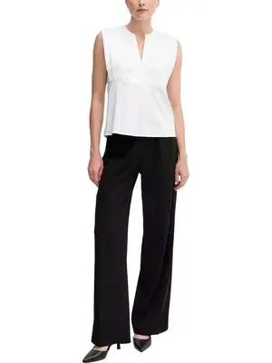 JOOP! Sleeveless V-neck Blouse - White