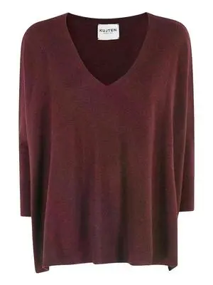 KUJTEN V-neck Cashmere Sweater - Red